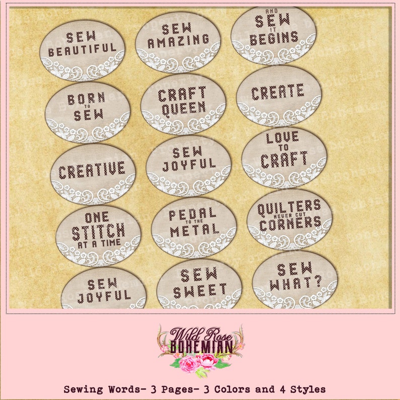 Sewing Word Sentiments, Sew Words Sentiments Printable, Sewing Junk ...