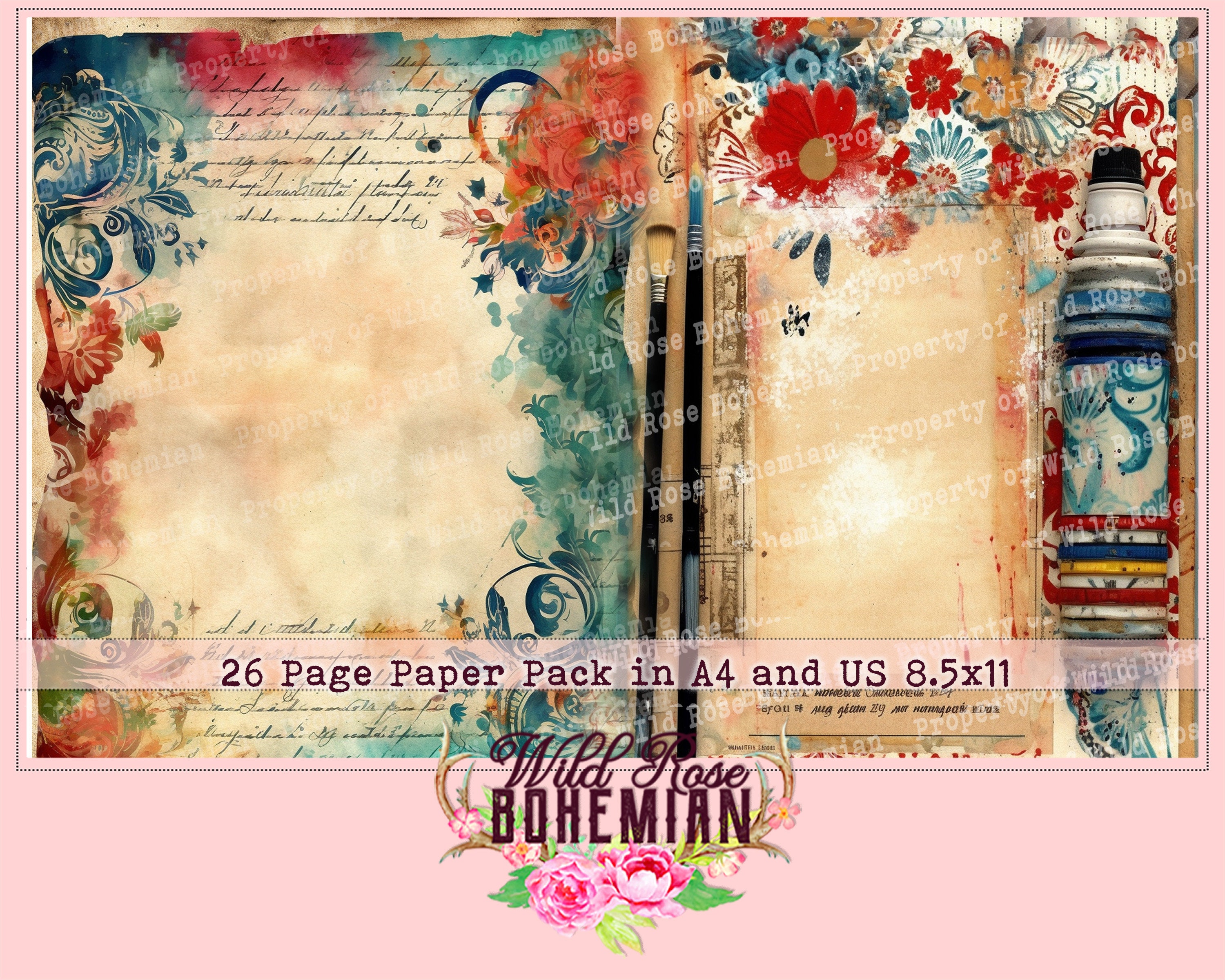 Grungy Printable Papers for the Artist, Printable Paper for Junk ...