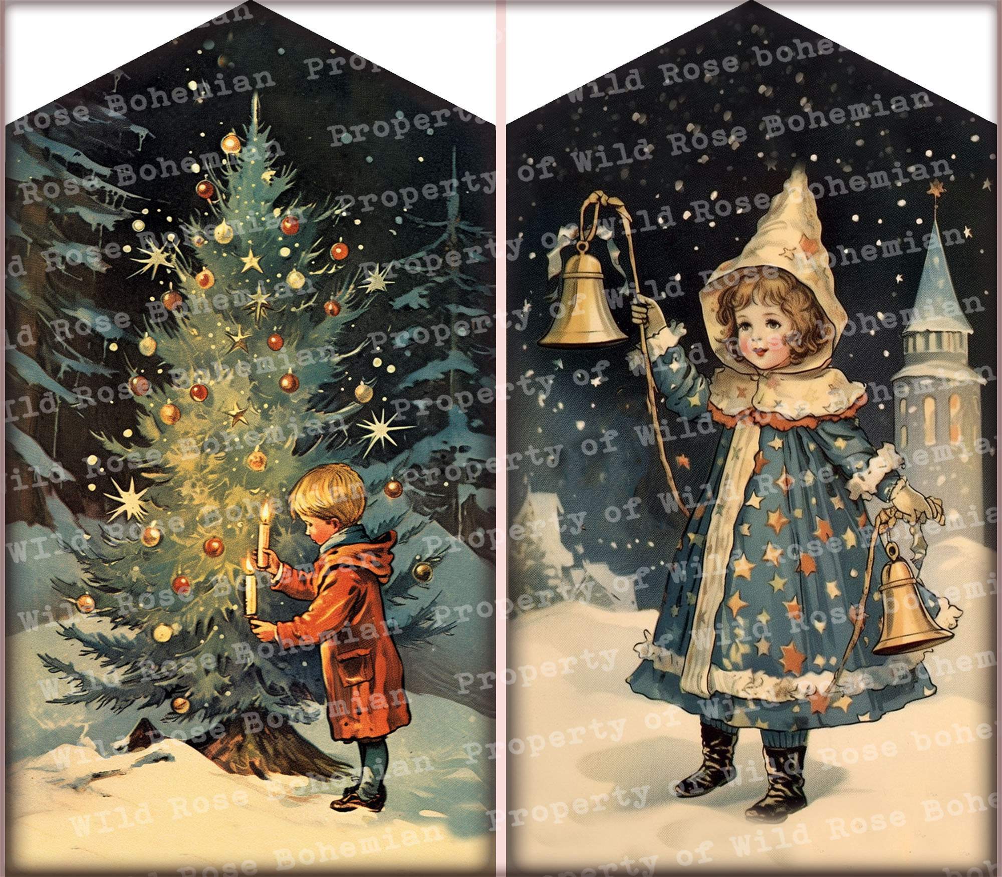 17 Vintage Christmas Gift Tags Victorian Christmas Hang Tag - Etsy