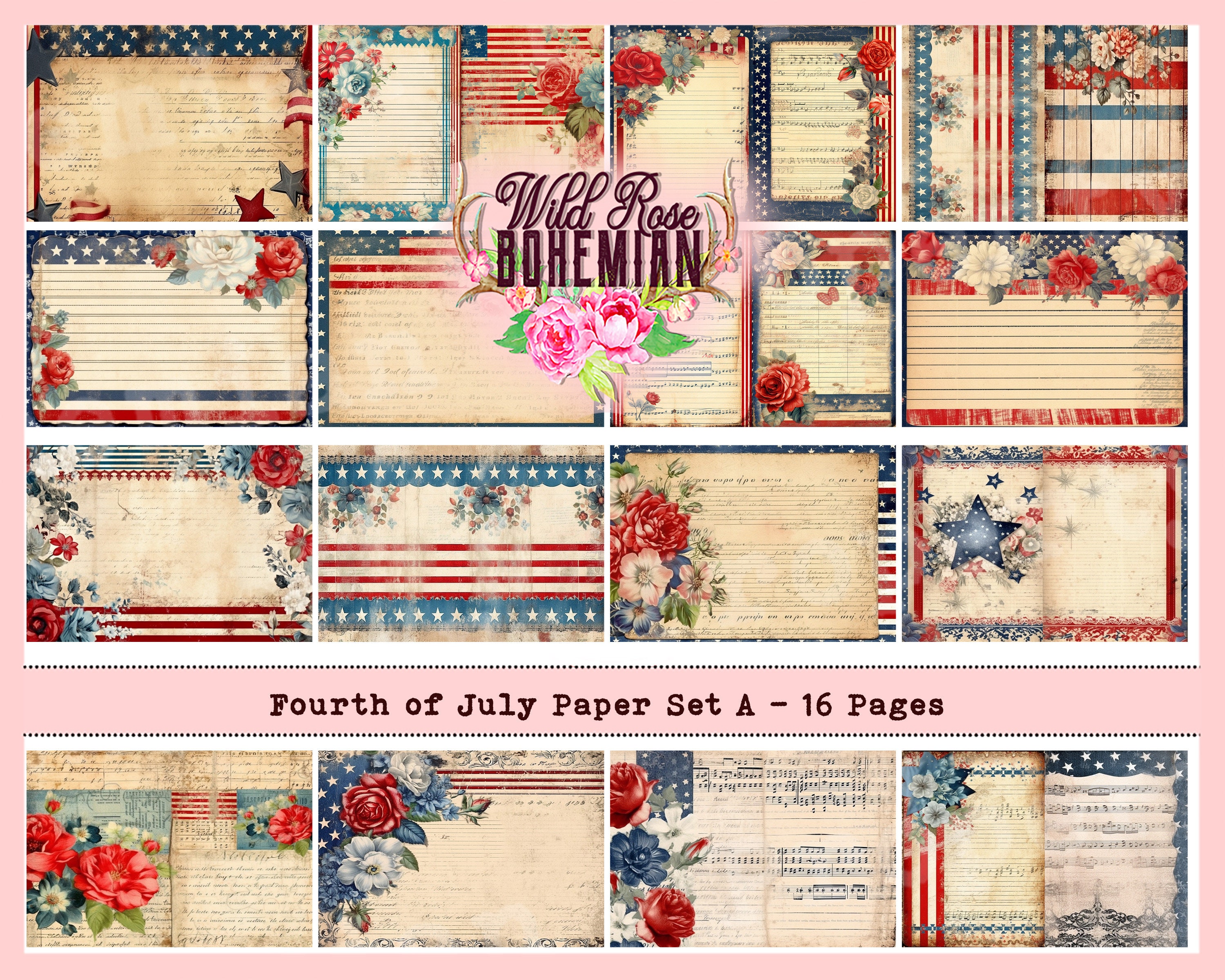 Fourth of July Bundle, Fourth of July PNG Bundle, Fourth of July Junk ...