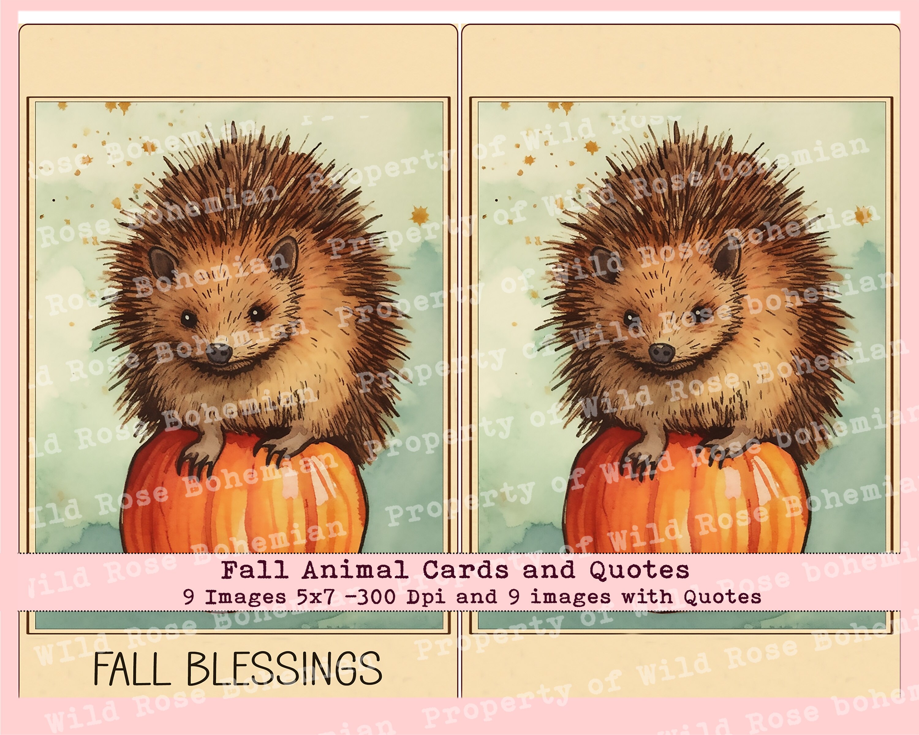 Fall Sentiments Printable Cute Animals Fall Junk Journal - Etsy