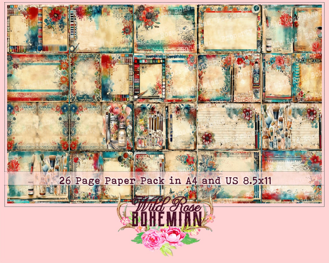 Grungy Printable Papers for the Artist, Printable Paper for Junk ...