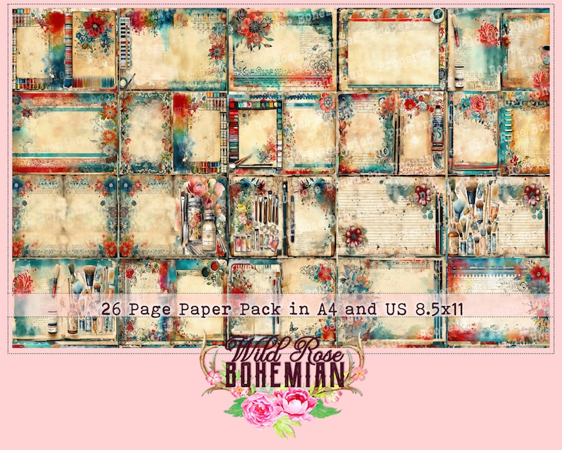 Grungy Printable Papers for the Artist, Printable Paper for Junk ...
