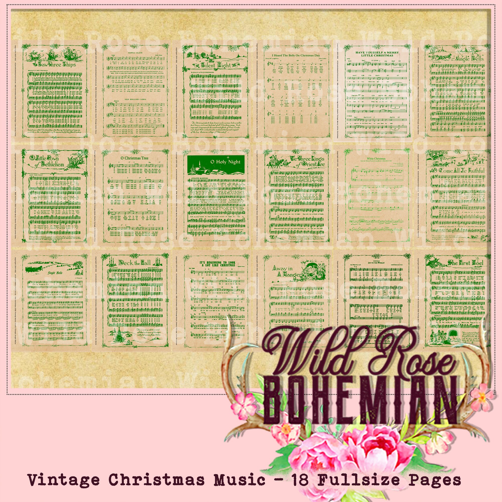 Christmas Sheet Music Digital Printable Christmas Music - Etsy