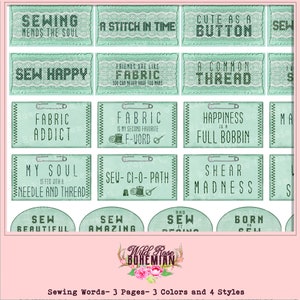 Sewing Word Sentiments, Sew Words Sentiments Printable, Sewing Junk ...