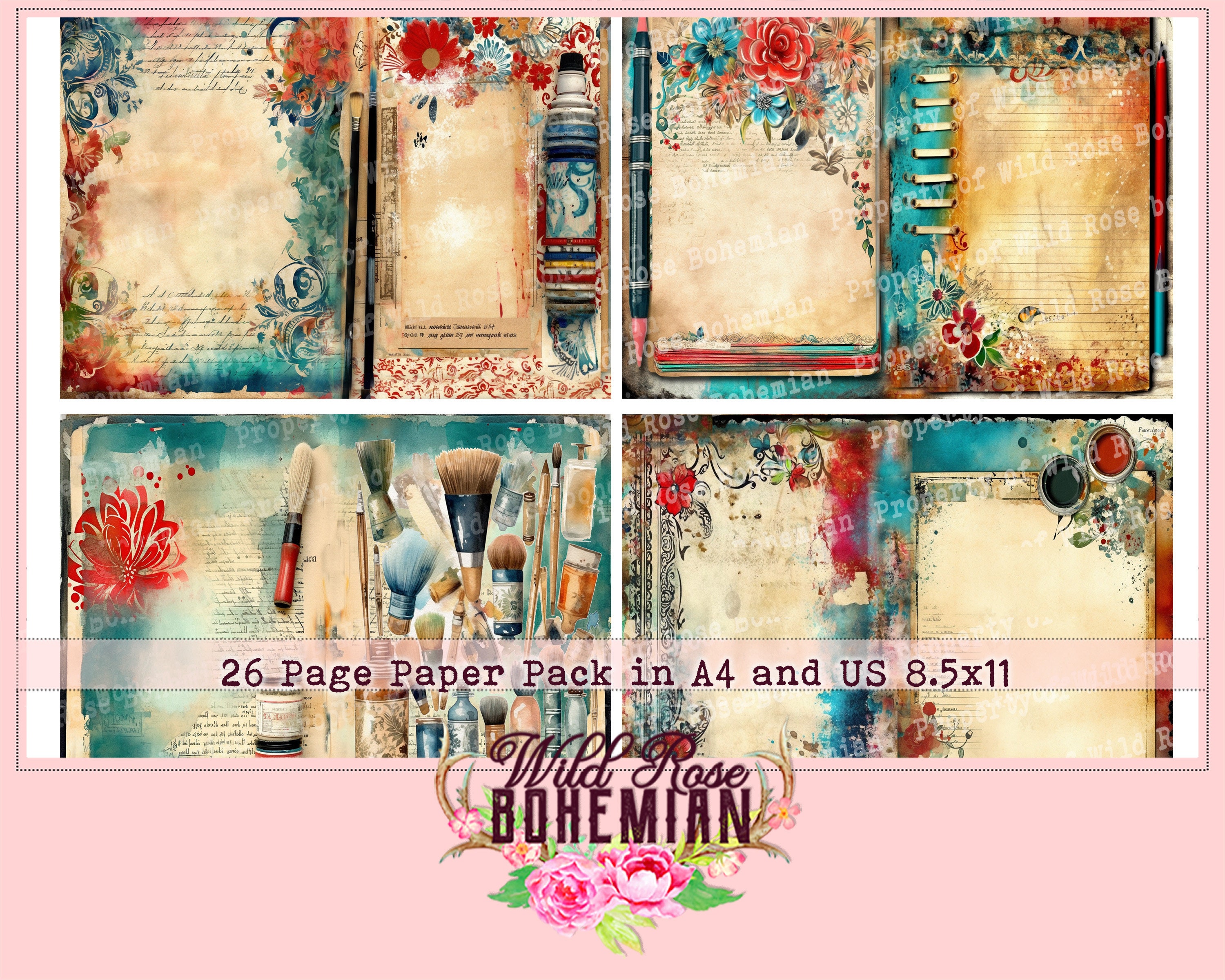 Grungy Printable Papers for the Artist, Printable Paper for Junk ...