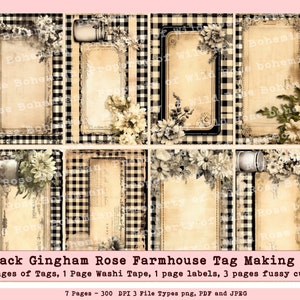 Junk Journal Farmhouse Tag Kit Add On, Farmhouse Ephemera, Farmhouse ...