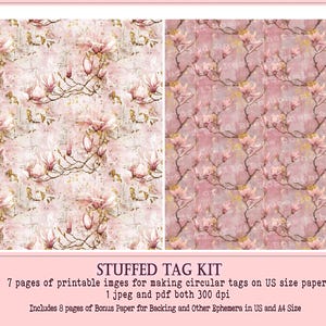 Vintage Stuffed Tag Kit | Round Tag Kit | Round Junk Journal Elements ...