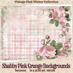 Pink Embossed Distressed Wall Paper Paper | Junk Journal | Printable ...