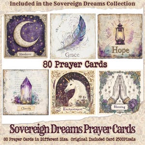 Word Prayer Cards | Mystic Printable Flash Cards | Digital Paper ...