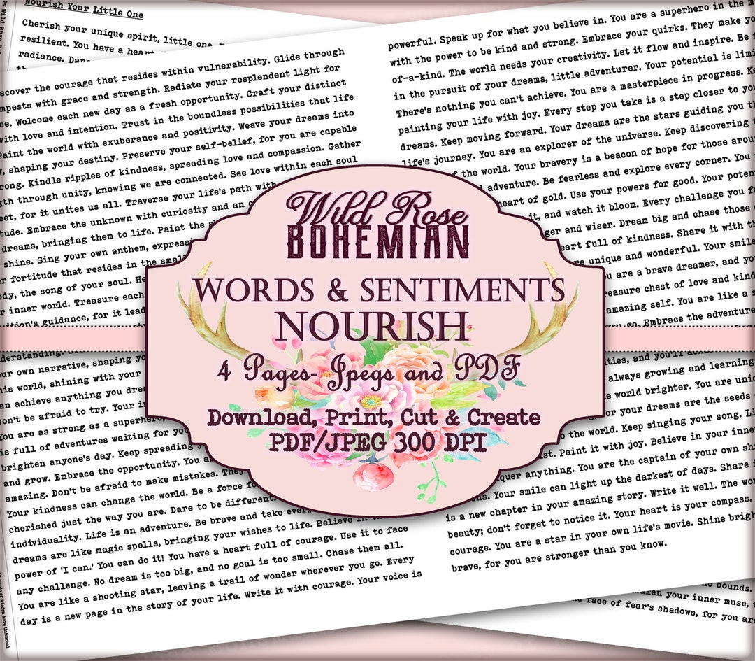 Soulful Affirmations Printable: Words to Nourish Your Soul (PDF, Jpeg ...