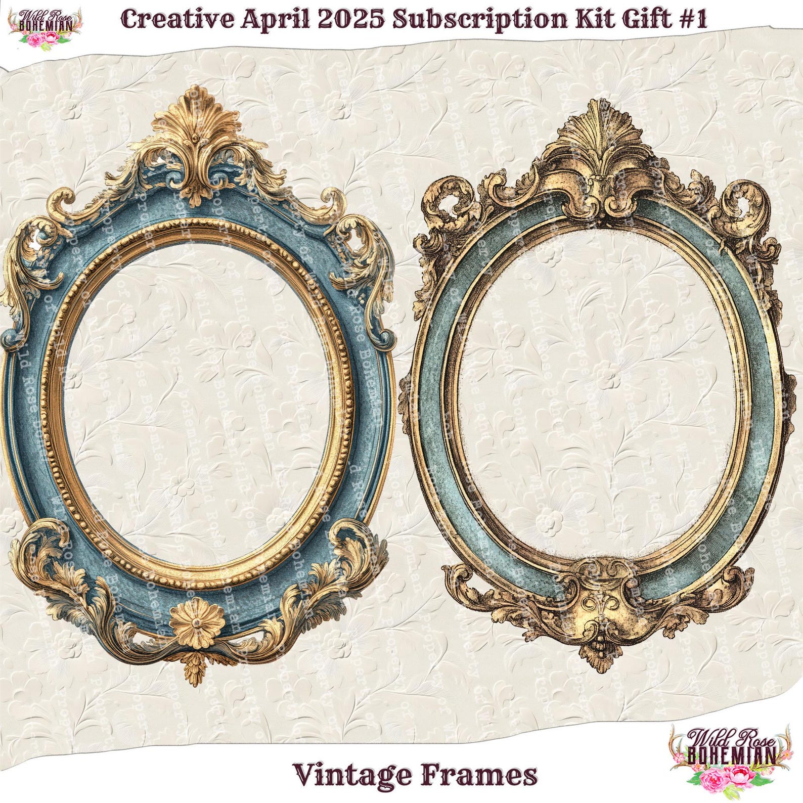 Frames Vintage Rococo : Printable Ornate Frames, Victorian Scrapbooking ...