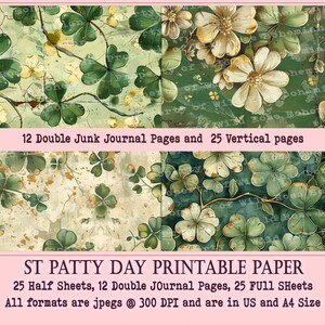St Patty Day Seamless Printable Paper, St Patricks Day Scrapbooking ...
