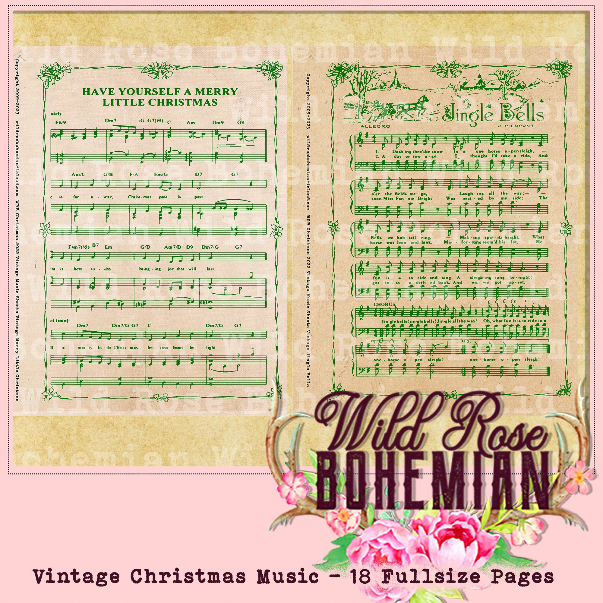 Christmas Sheet Music Digital Printable Christmas Music - Etsy