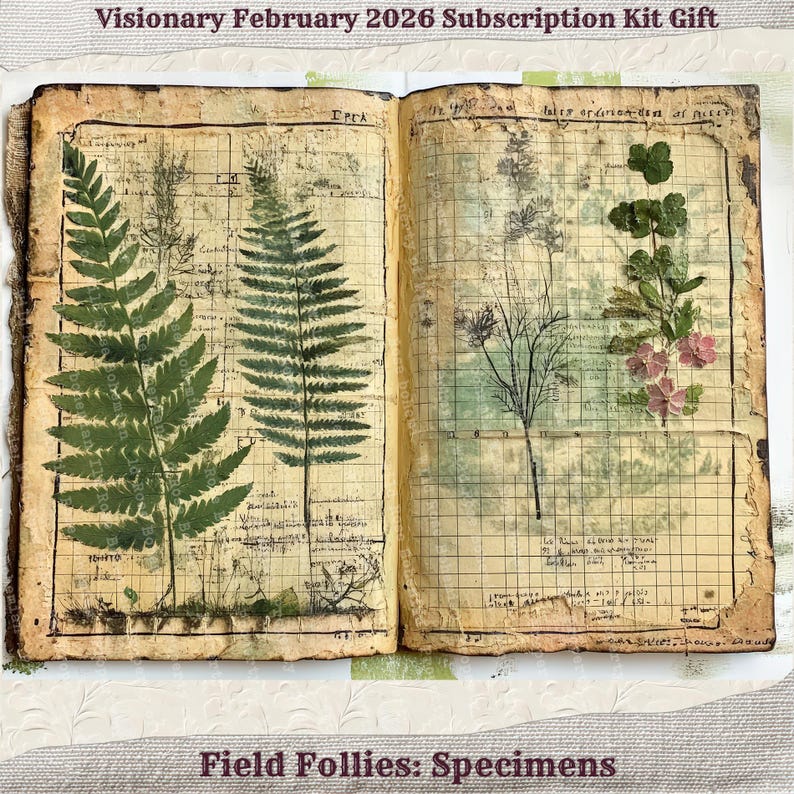 Speciman Paper, Botany Junk Journal, Botanical Ephemera, Journal Pages ...