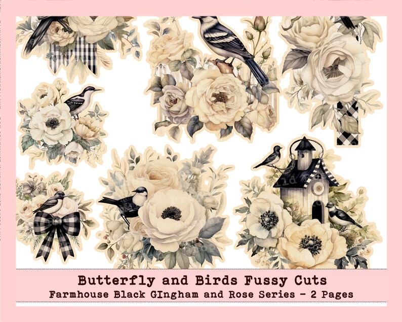 Bird and Butterfly Clipart Bird and Birdhouse Graphics Bird - Etsy