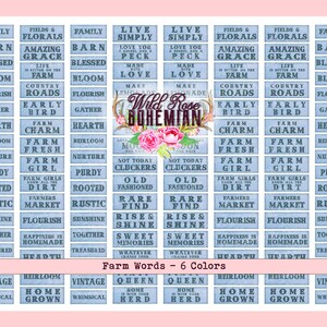 Word Sentiments, Farm Words Sentiment Printable, Cottage Core Junk ...