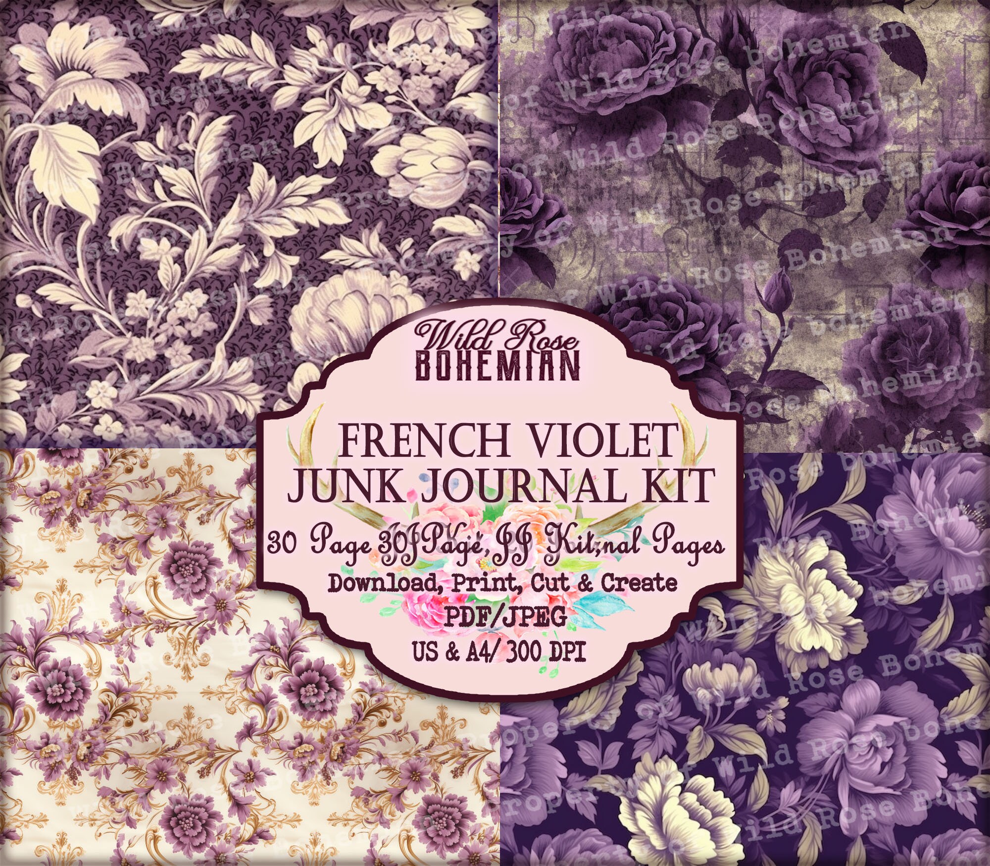 Music Page Ephemera, Piano, and Violin Ephemera, Vintage Violette Junk ...