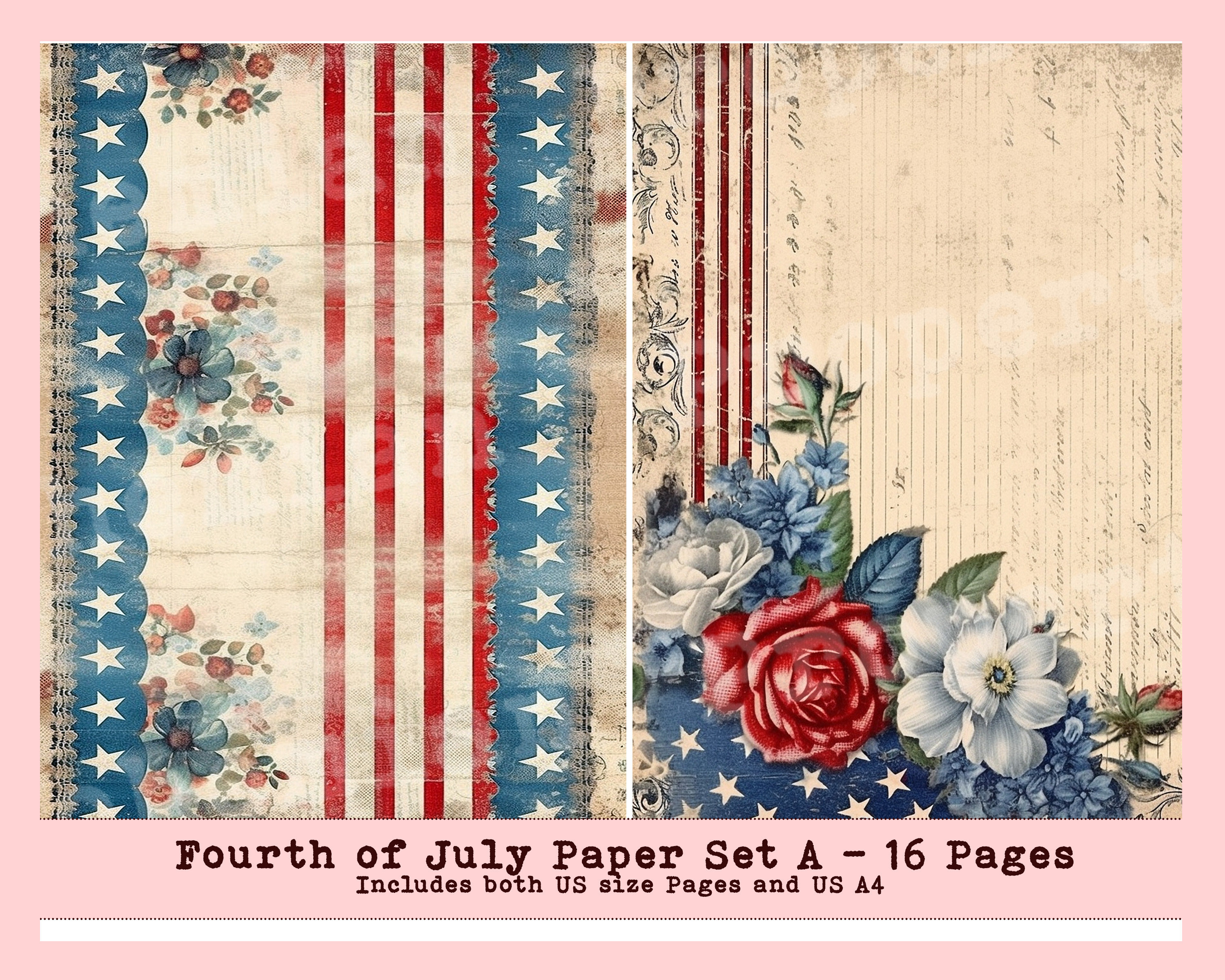 Fourth of July Paper Printable Fourth of July Junk Journal - Etsy UK