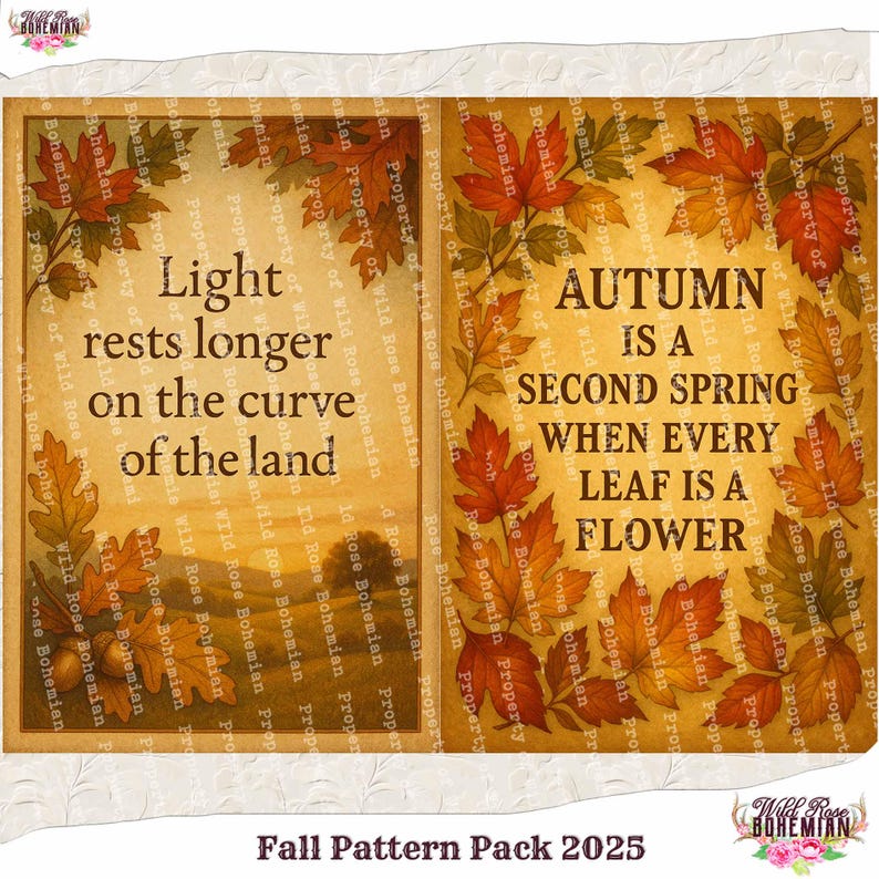 Autumn Sentiments and Fall Quote Cards: Printable Autumn Journal ...