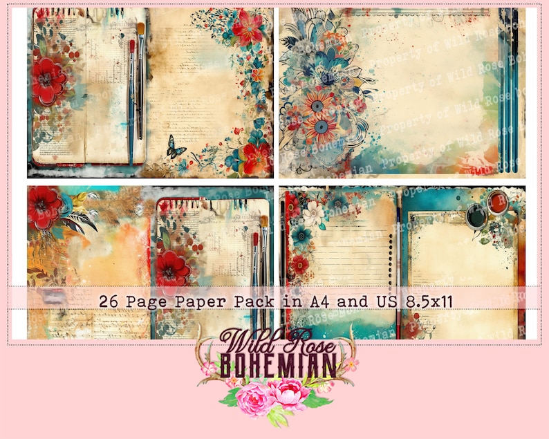 Grungy Printable Papers for the Artist, Printable Paper for Junk ...