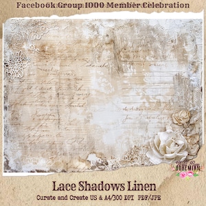Linen Lace Printable Paper: Antique Ephemera for Junk Journals (PDF) - Etsy