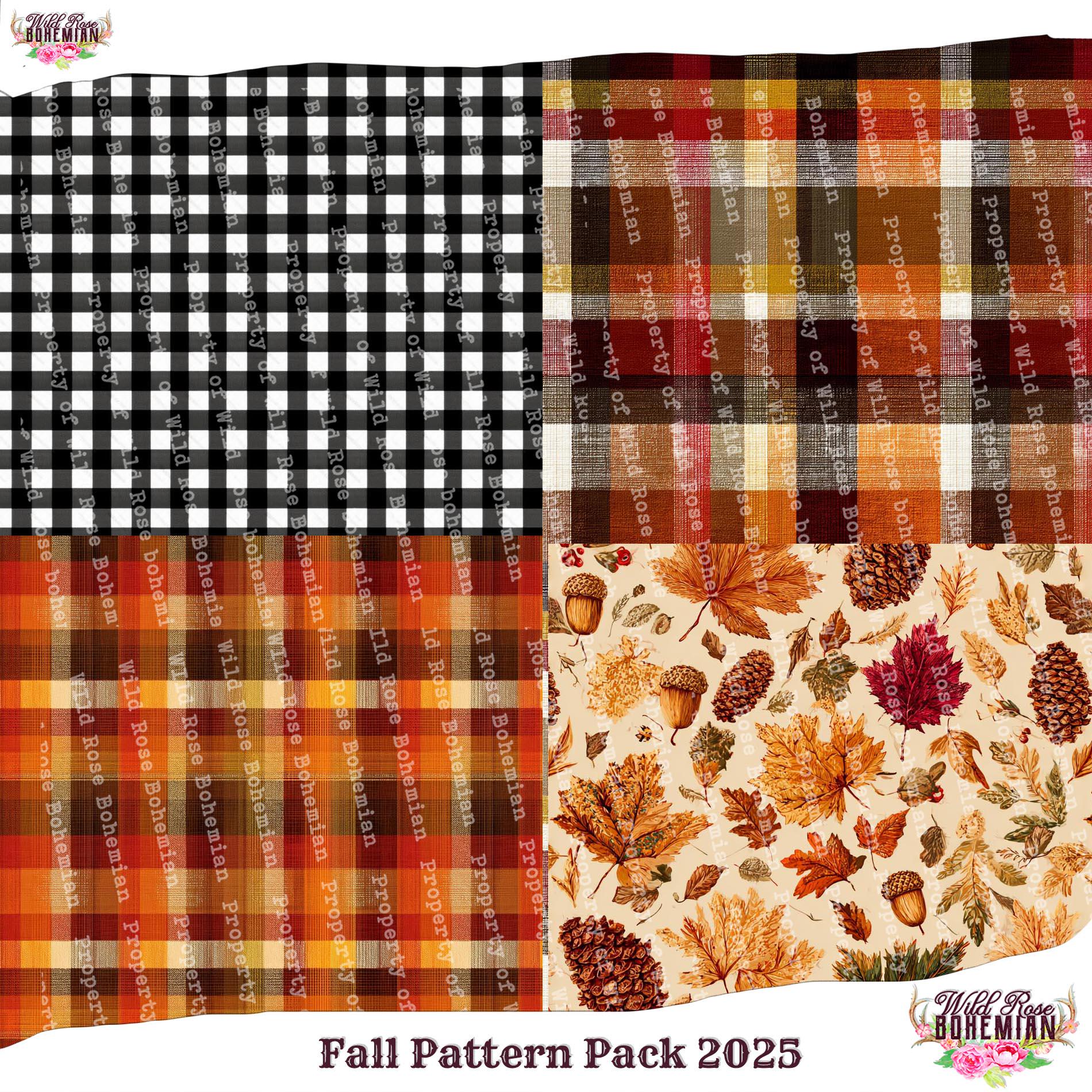 Autumn Digital Paper Pack: Vintage Fall Patterns for Art Journal, Fall ...