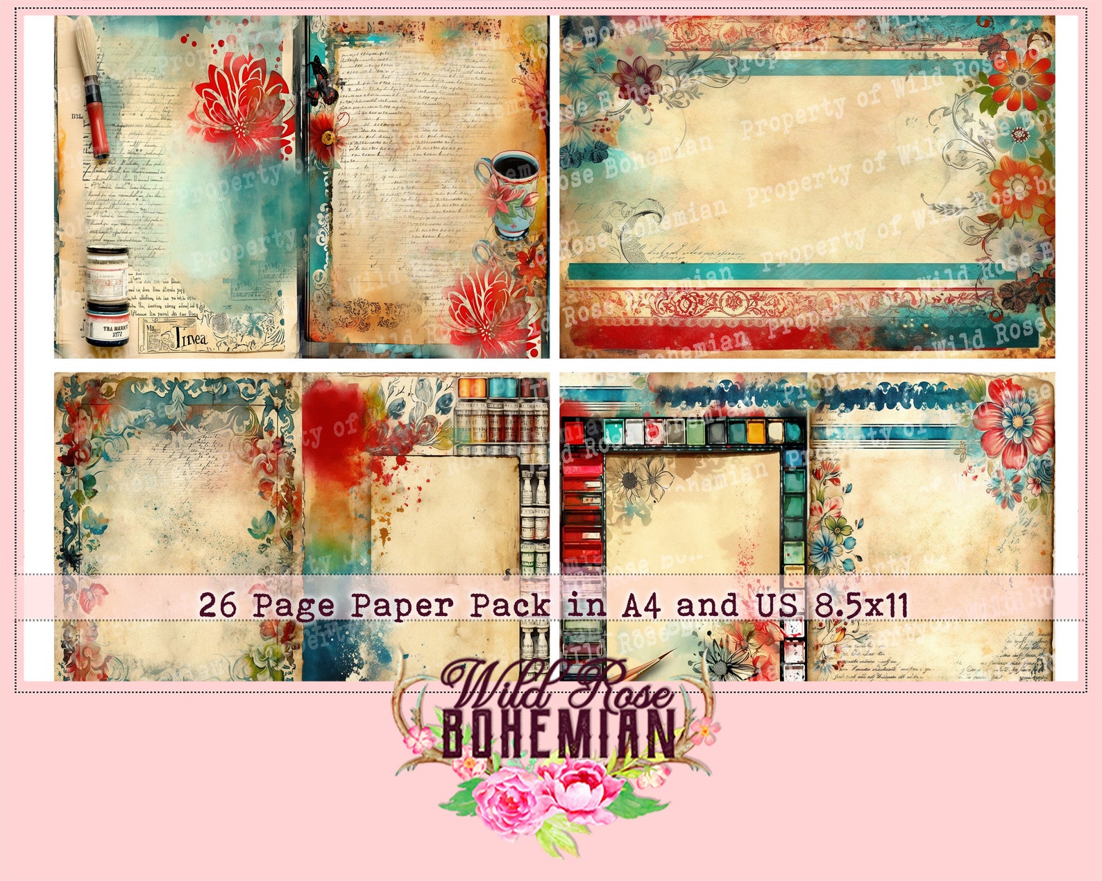 Grungy Printable Papers for the Artist, Printable Paper for Junk ...