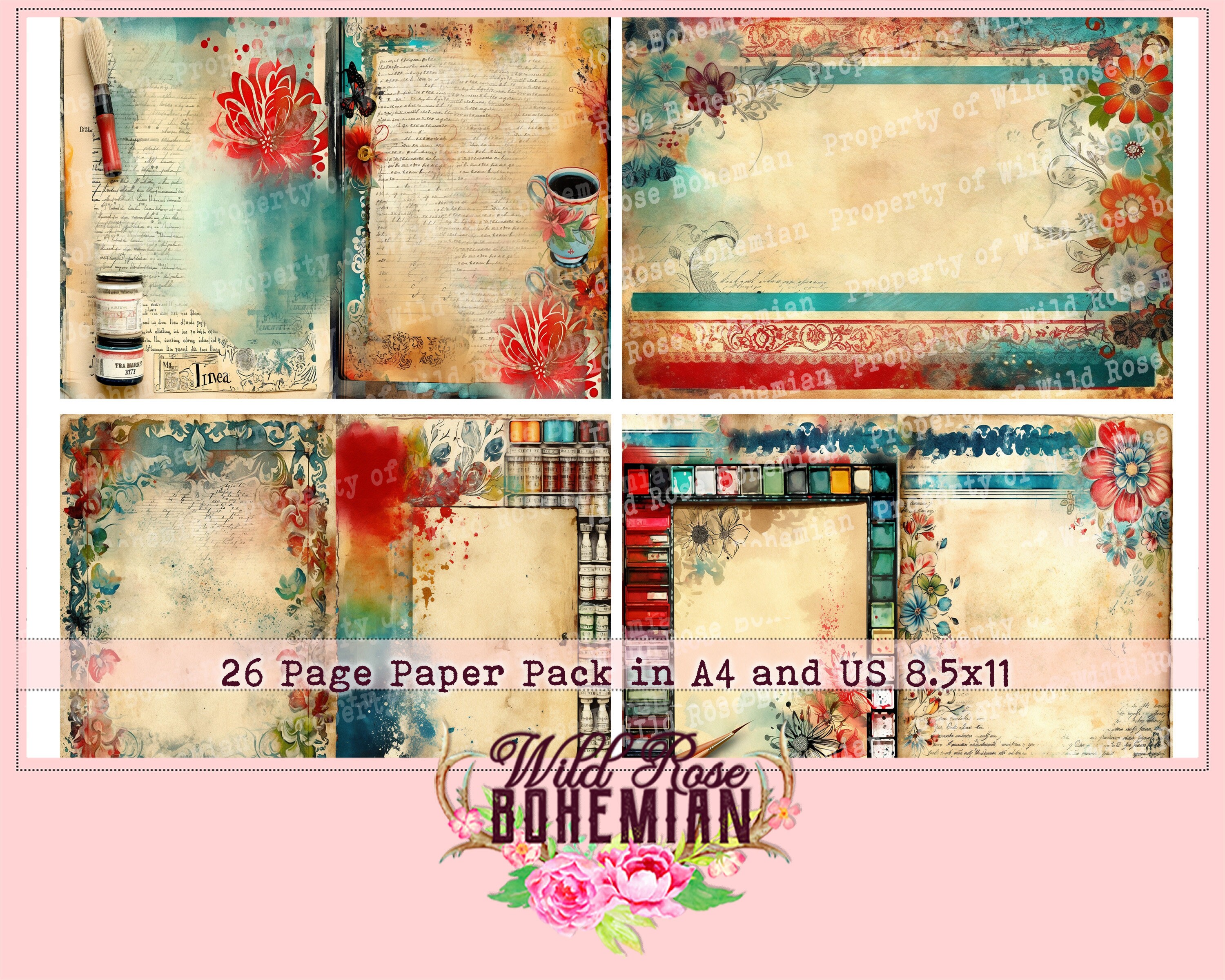 Grungy Printable Papers for the Artist, Printable Paper for Junk ...