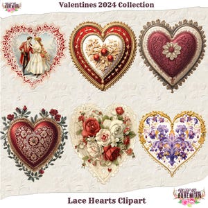 Lace Heart Clipart Doilies Clipart, Valentine Lace Vintage Clipart ...