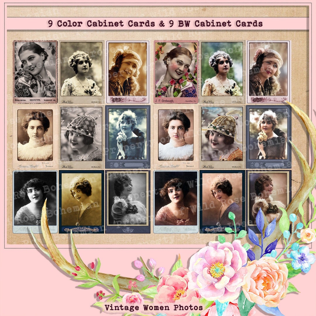 Old Fashioned Portraits of Women, Junk Journal Antique Photos, Vintage ...