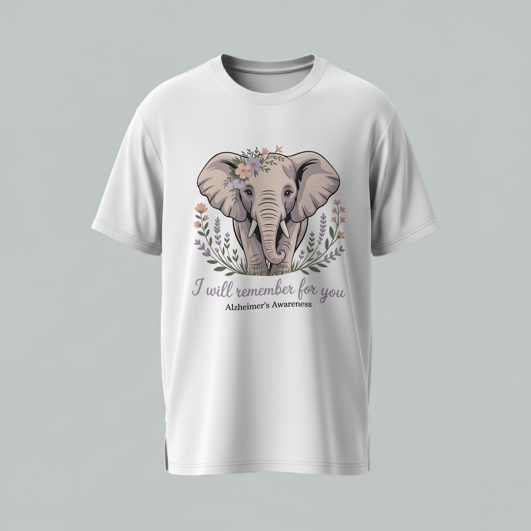 Elephant Alzheimer’s Awareness Printable Wall Art – “I Will Remember ...