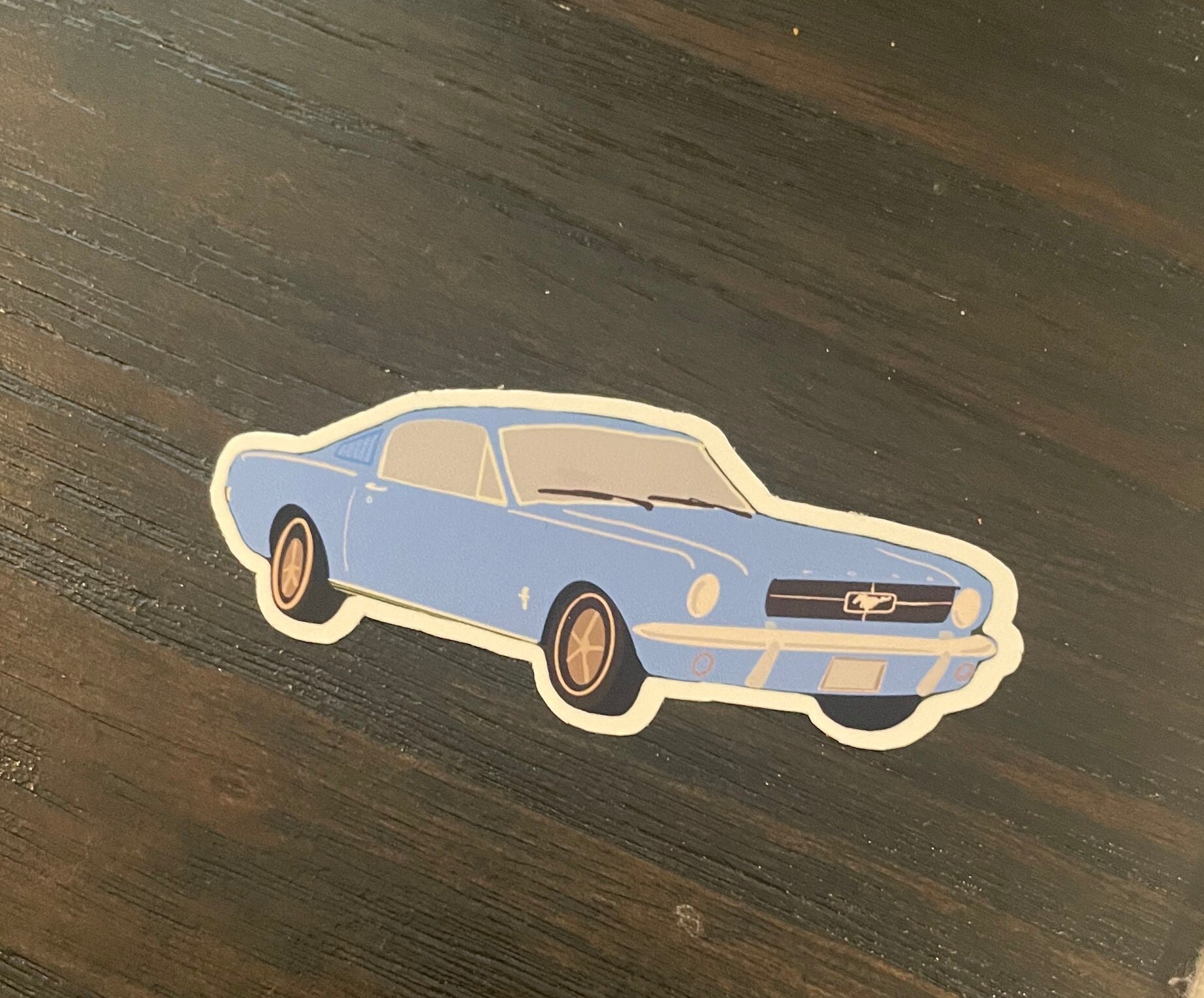 Baby Blue Mustang Sticker - Etsy
