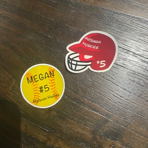 Custom Softball Sticker Pack - Etsy