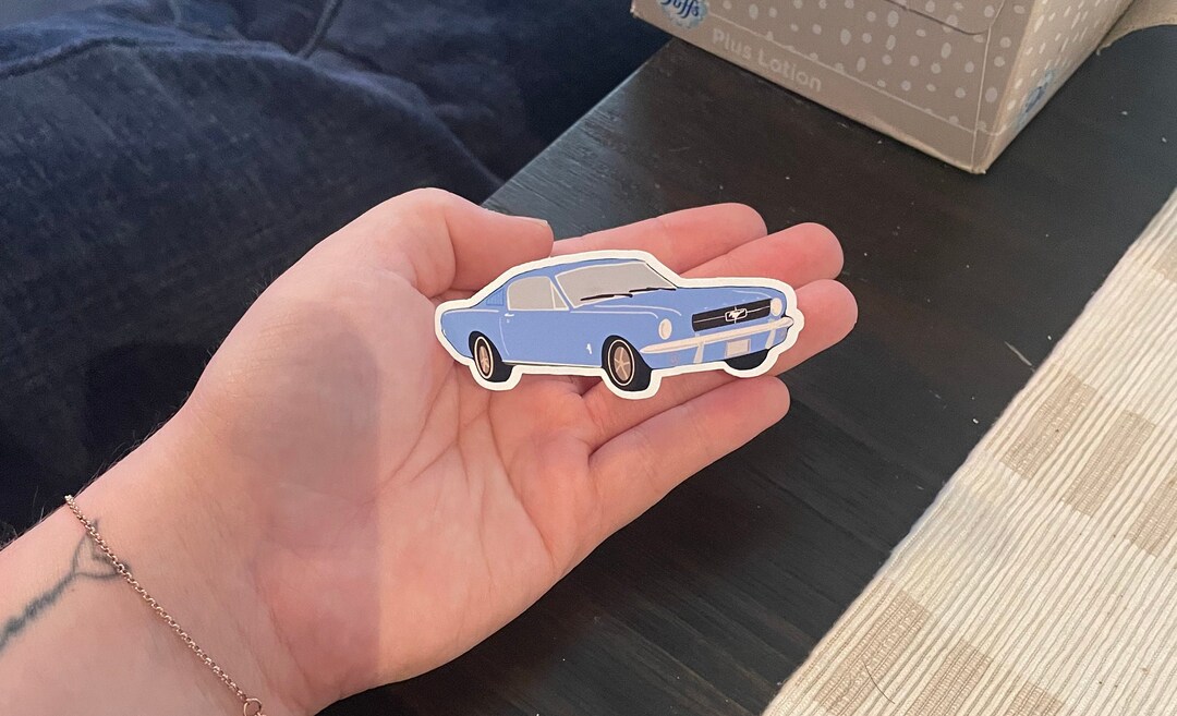 Baby Blue Mustang Sticker - Etsy