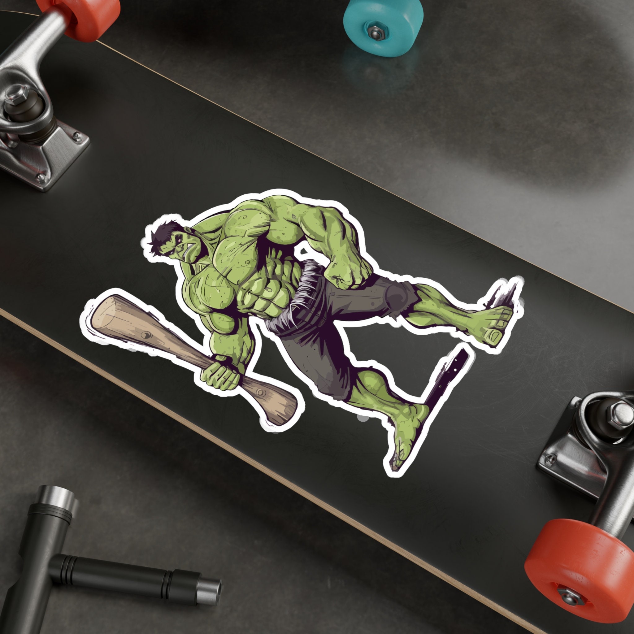 Hand Drawn Incredible Hulk Kiss-cut Vinyl Decal - Etsy