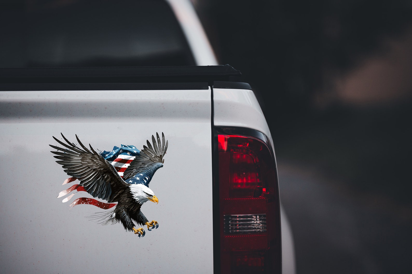 Patriotic American Eagle Decal Sticker | Bald Eagle Decal | Kiss-cut ...