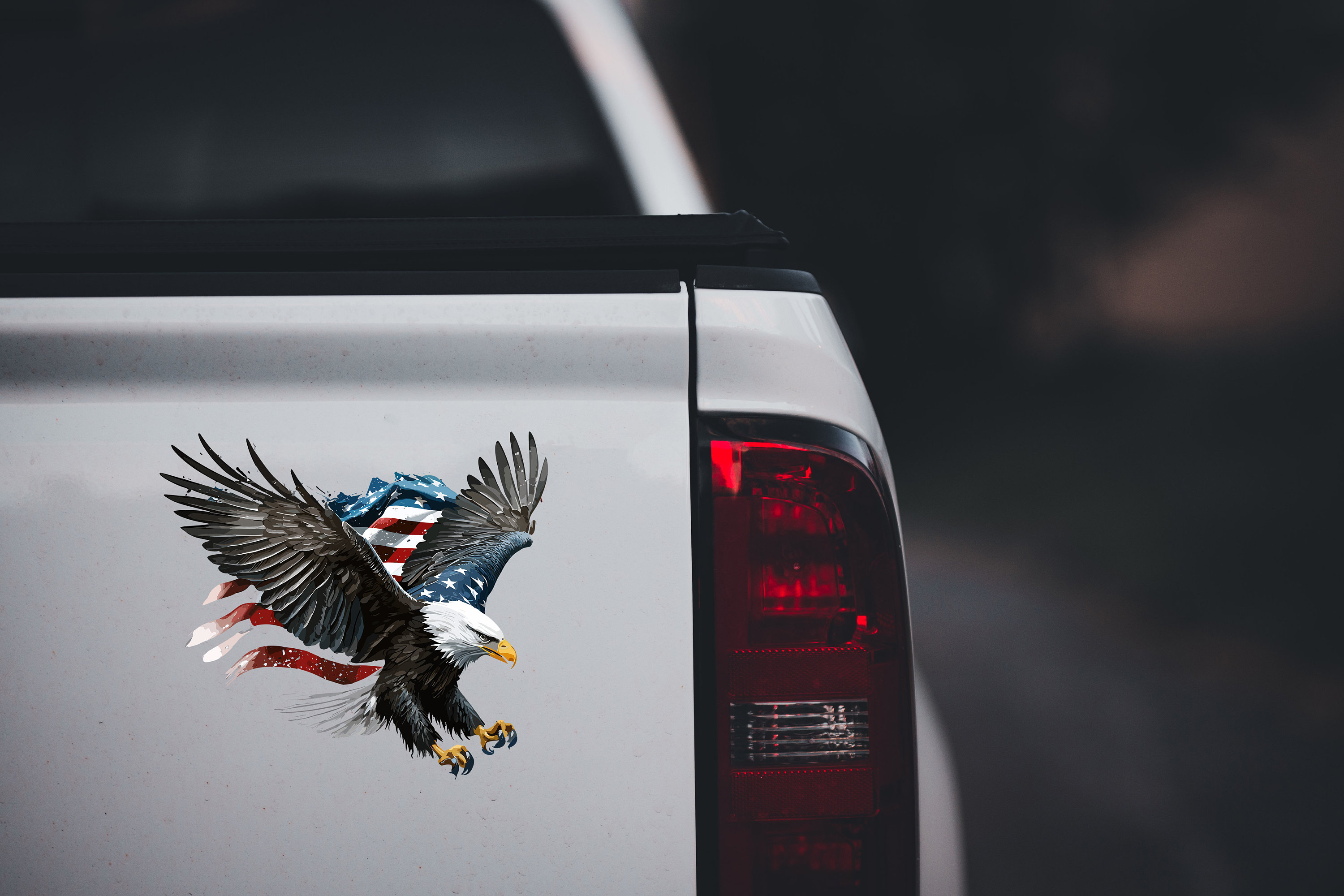Patriotic American Eagle Decal Sticker | Bald Eagle Decal | Kiss-cut ...