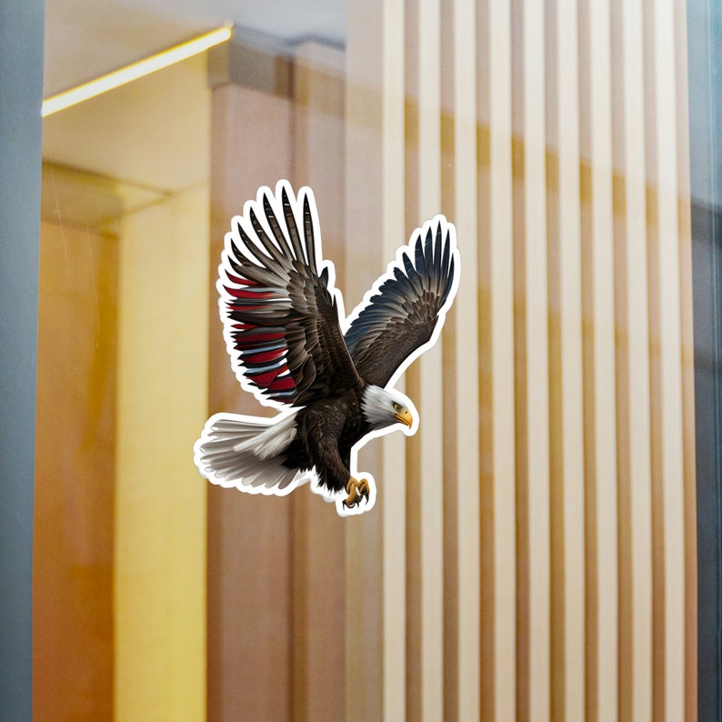 Patriotic Bald Eagle Sticker Decal USA Bald Eagle Kiss-cut - Etsy