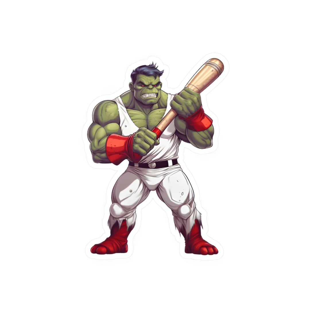 Hulk Baseball Kiss-cut Vinyl Decal | Hulk Sticker - Etsy