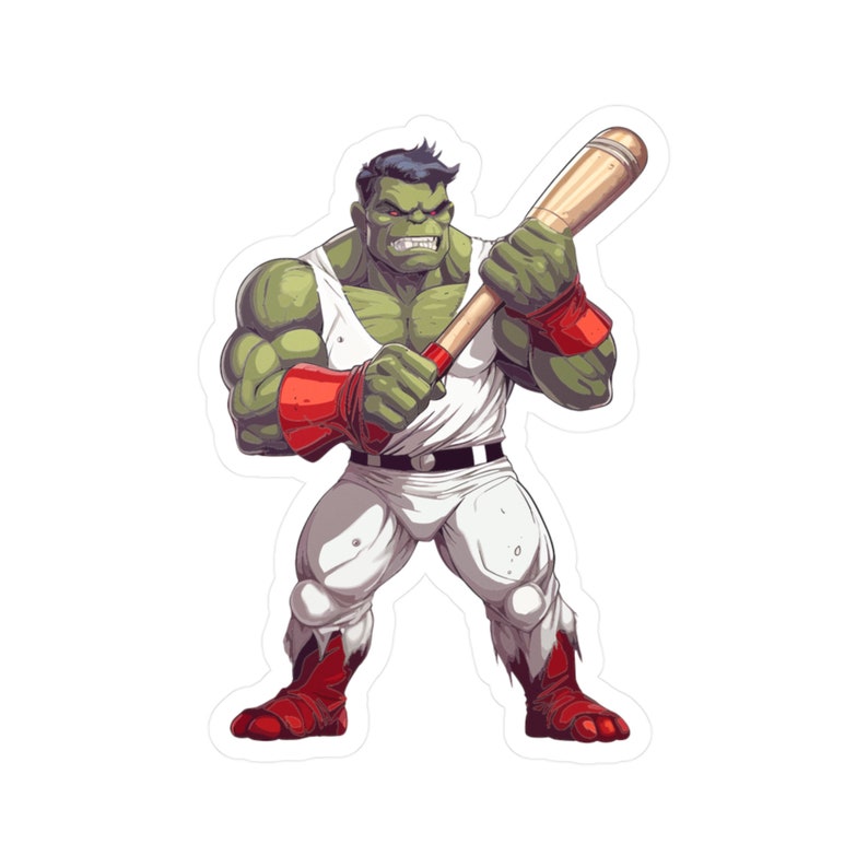 Hulk Baseball Kiss-cut Vinyl Decal | Hulk Sticker - Etsy