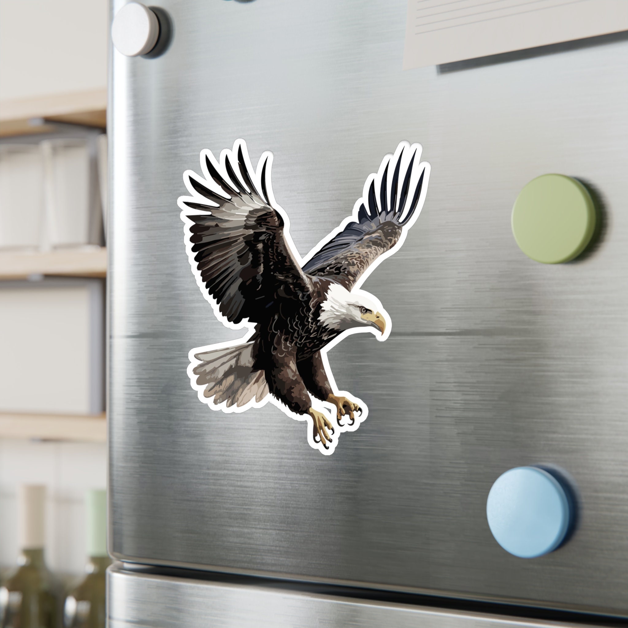 American Eagle Kiss-cut Vinyl Decal Eagle Sticker - Etsy