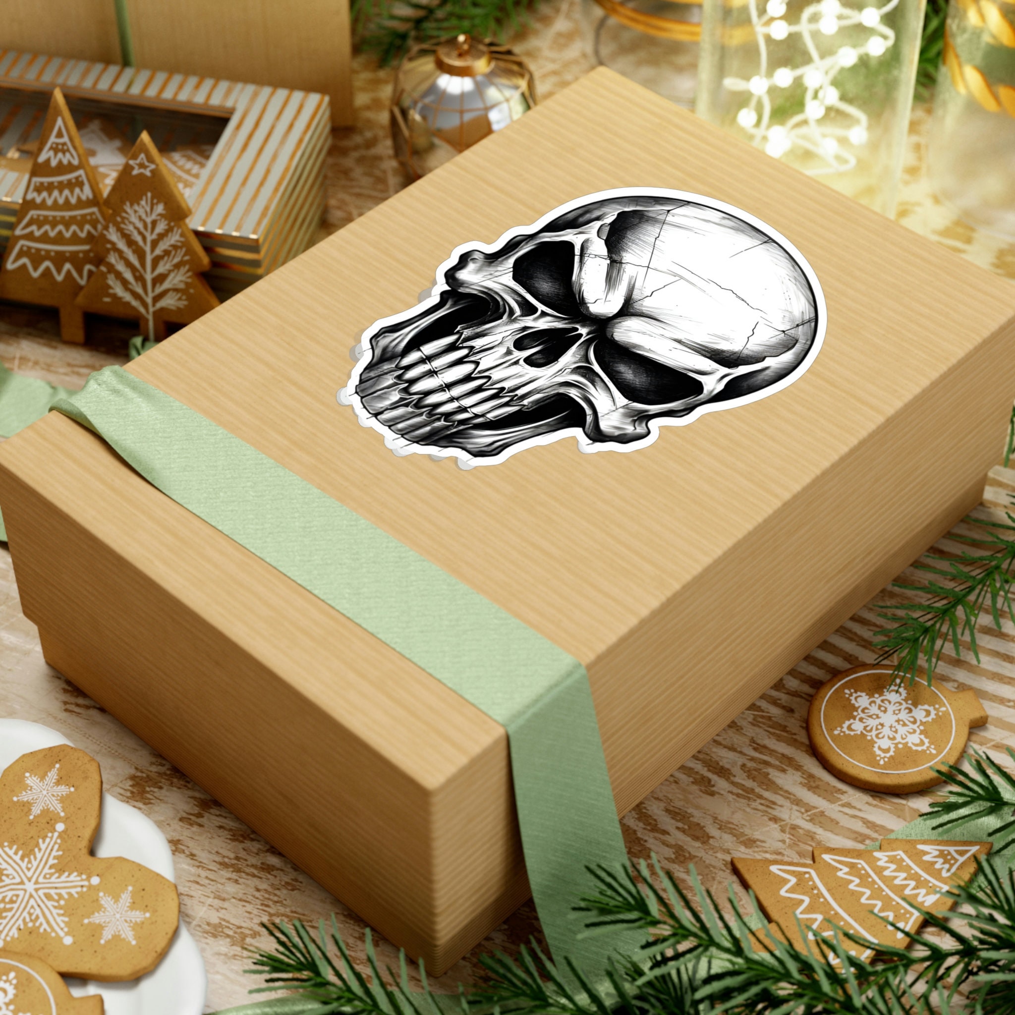 Skull Kiss-cut Vinyl Decal Sticker | Indoor / Outdoor Sticker - Etsy