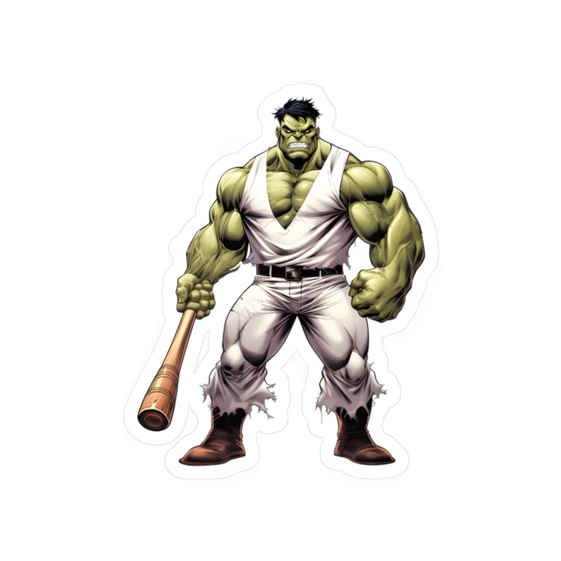 Hulk Baseball Kiss-cut Vinyl Decal | Hulk Sticker - Etsy
