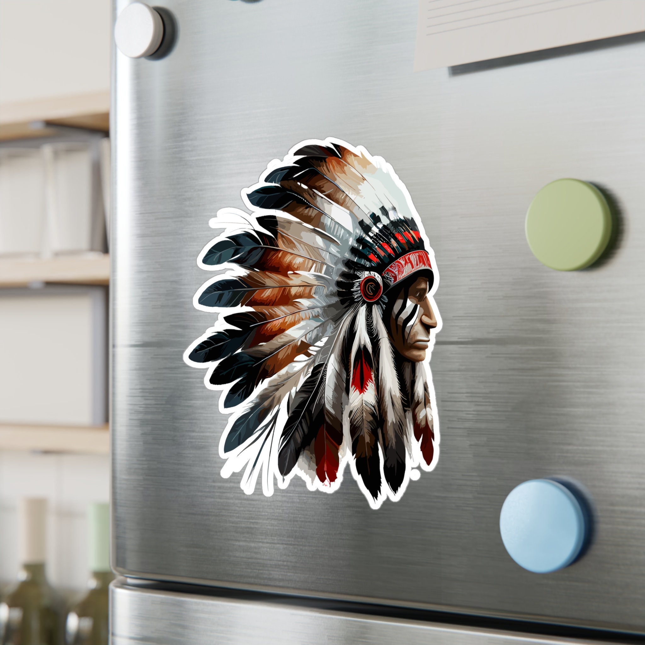 Native American Featherhead Sticker - Etsy