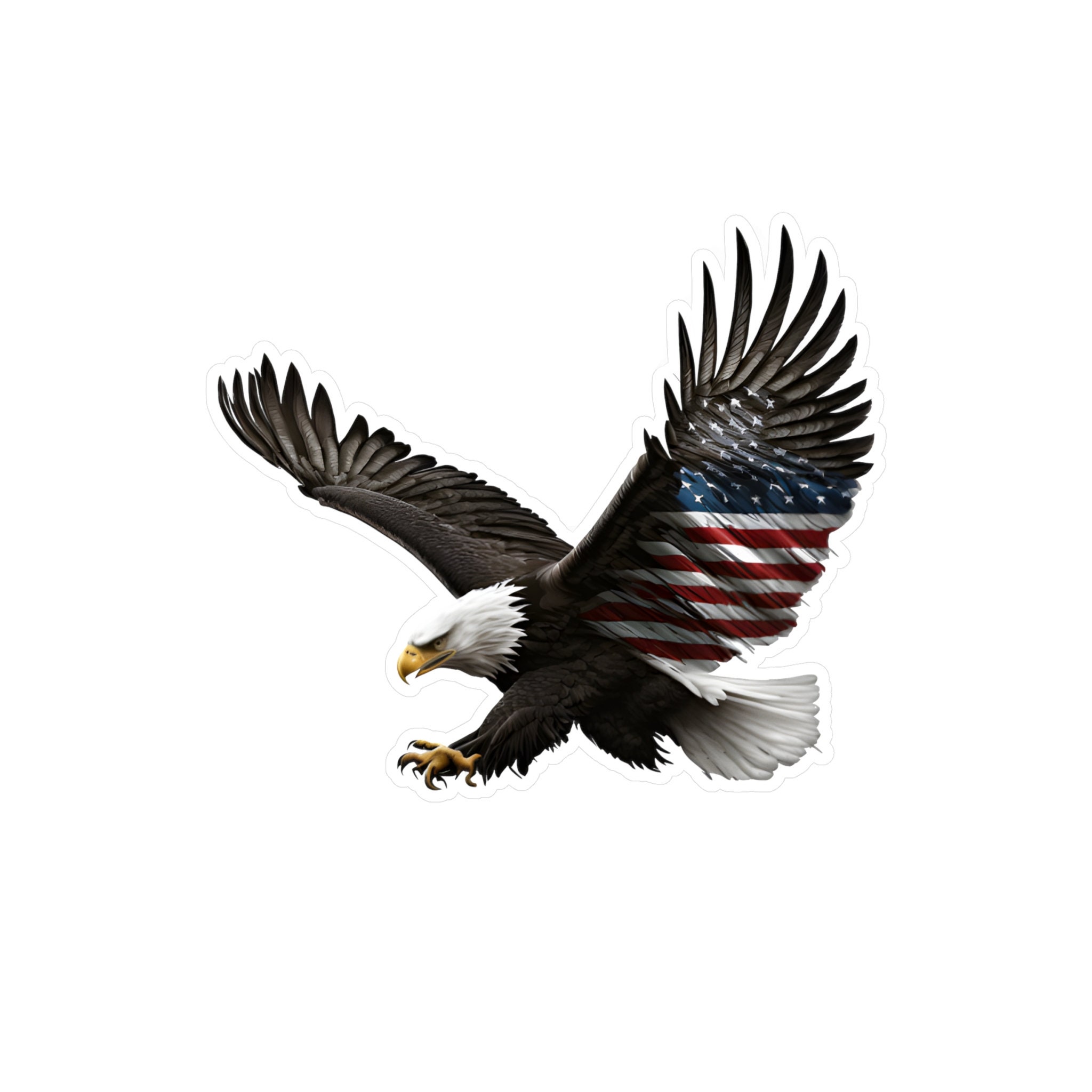 Patriotic American Eagle Decal Sticker USA Eagle Kiss-cut Vinyl Decals ...