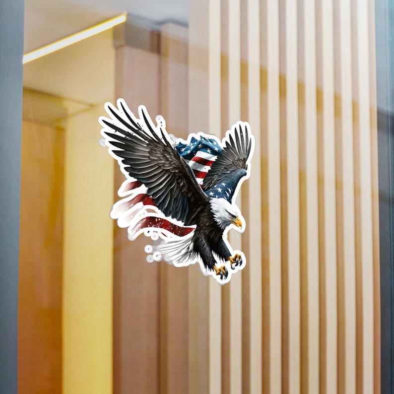 Patriotic American Eagle Decal Sticker Bald Eagle Decal - Etsy