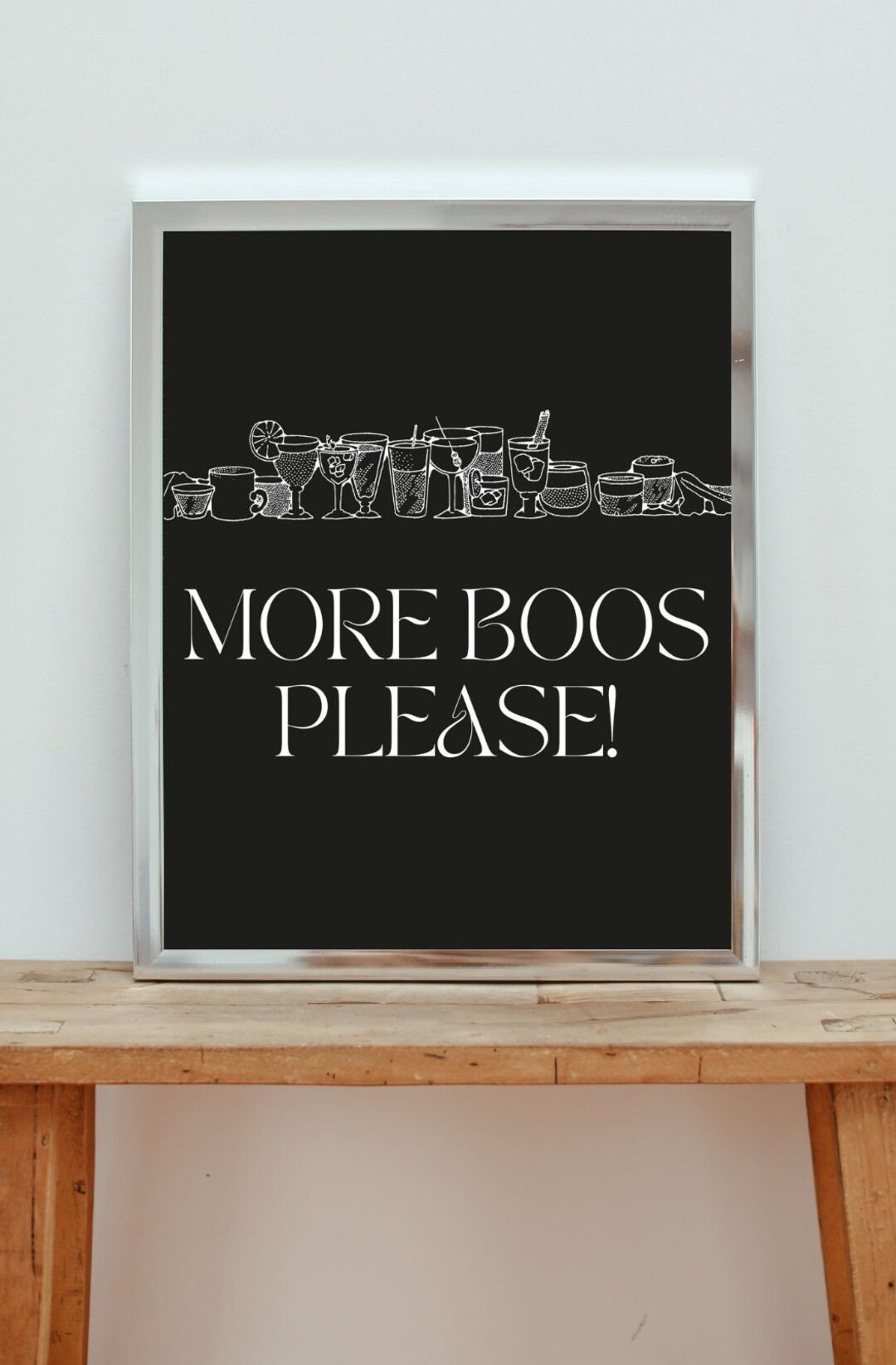 More Boos Please Printable Instant Download Halloween Decor for Bar or ...