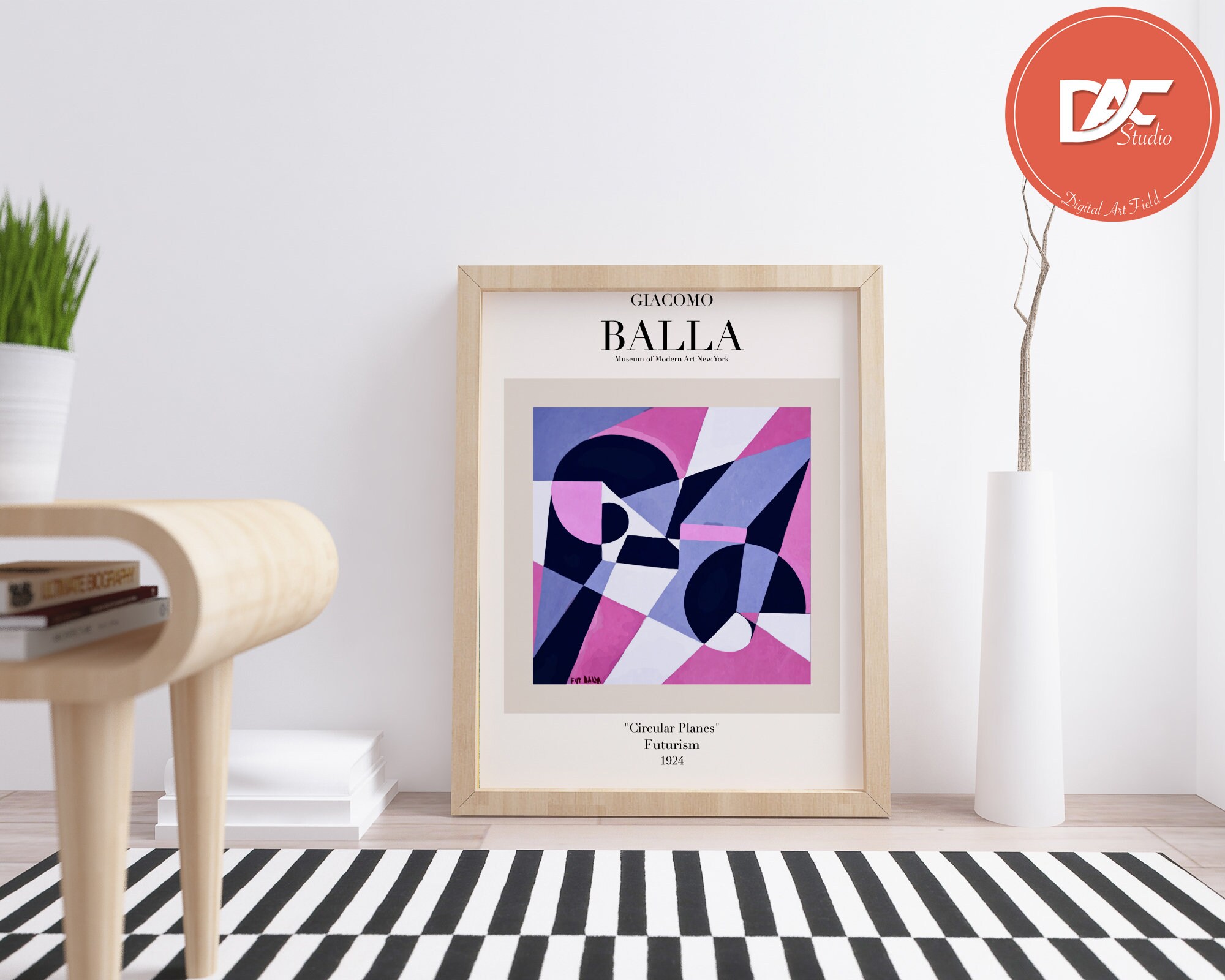 Printable Wall Art Giacomo Balla Poster Circular Planes - Etsy