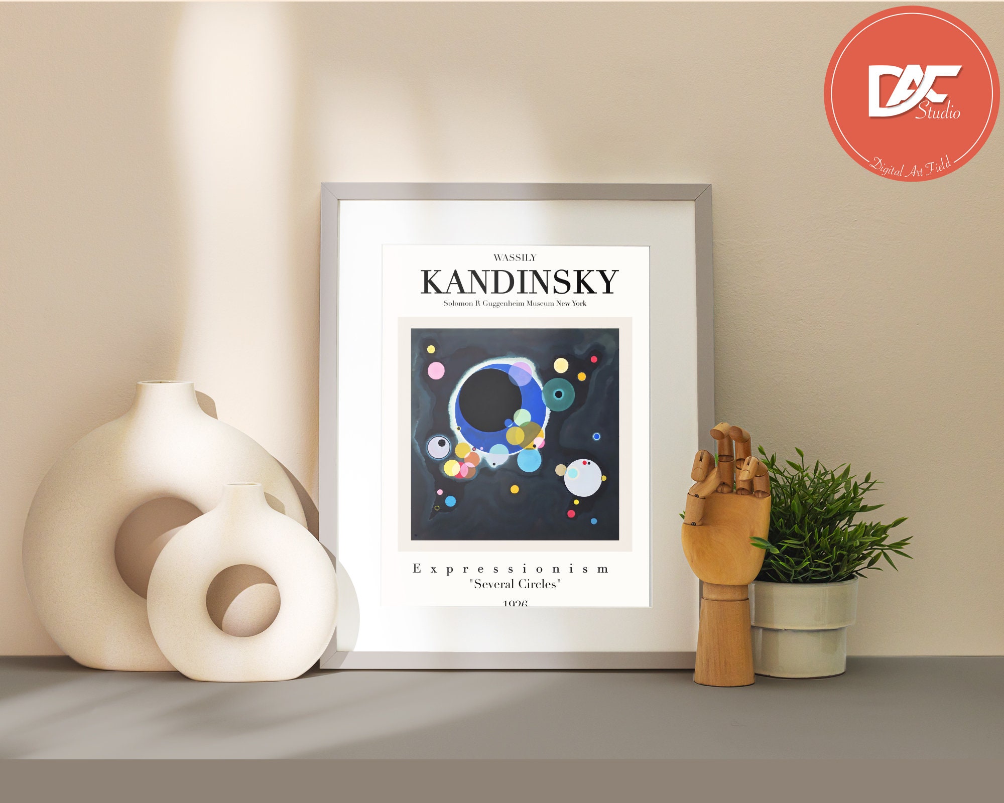 Printable Wall Art, Kandinsky Poster, Several Circle, Digital Download ...